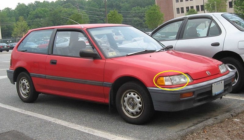 HONDA,CIVIC,EG/EH, 3DR,HATCH,11/91>9/95, RIGHT,SIDE,FRONT,INDICATOR